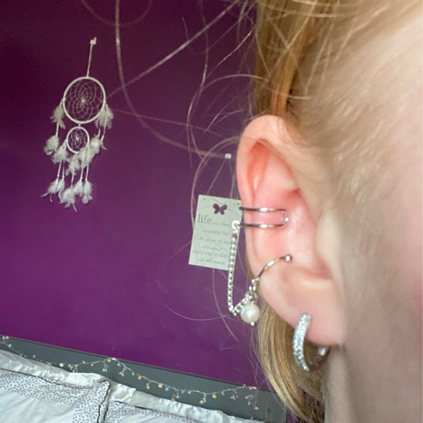 WOMEN INDUSTRIAL BARBELL - Barbell Ear Piercing, Crescent Star ...