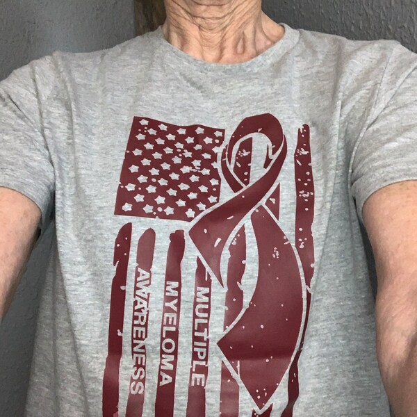 Multiple Myeloma Awareness Flag Shirt,cancer Gift,multiple Myeloma ...