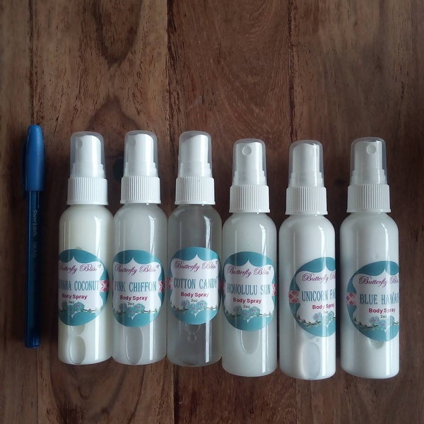 Body Spray Sample Sets, Mini Body Sprays, 2 Oz Body Spray, Sample Body ...