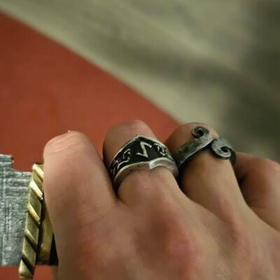 Viking Rune Ring Your Choice of Rune Symbol Adjustable US Sizes 9-13 ...