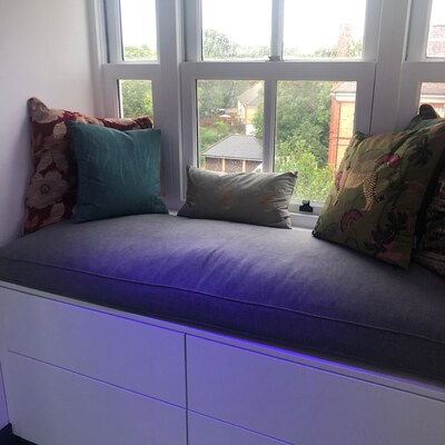 Custom Bay Window Cushion , Window Bench Cushion, Daybed Cushion, Bay ...