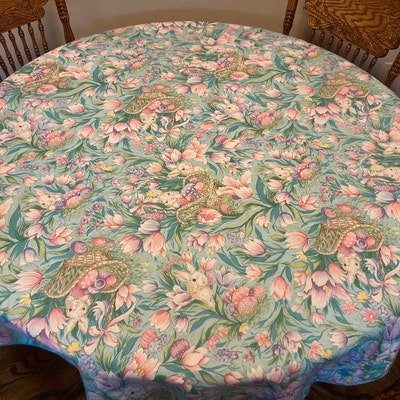 Extra Large Farmhouse Chicken and Roosters Tuscan Tablecloth by ...