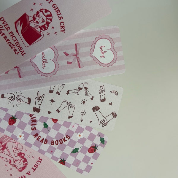 Bows + Emotional Support Bookmark - Girly and Coquette Style - Cute Duo ...