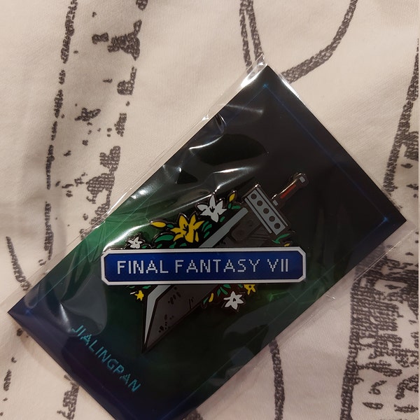Final Fantasy VII Enamel Pin : FFVII Buster Sword Cloud Aerith Tifa FF7 ...
