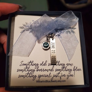Something Blue for Bride, Engraved Bride Gift From Mom, Something Blue ...