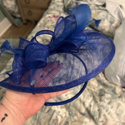 Royal Blue Fascinator, Tea Party Hat, Church Hat, Derby Hat, Fancy Hat ...