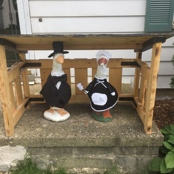 French Maid Goose Geese Outfit Crochet Goose Clothes Outdoor Patio ...
