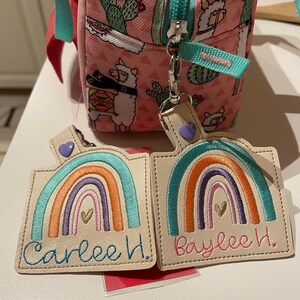 Rainbow Bag Tag Personalized Luggage Tag Personalized Name | Etsy