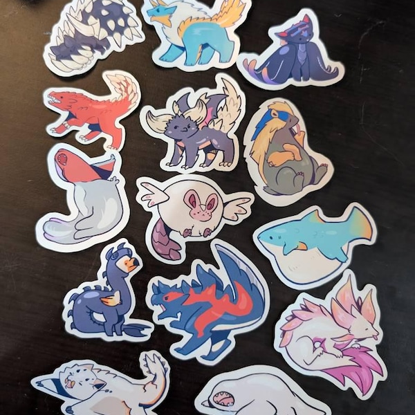 Monster Hunter Chibi Stickers - Etsy