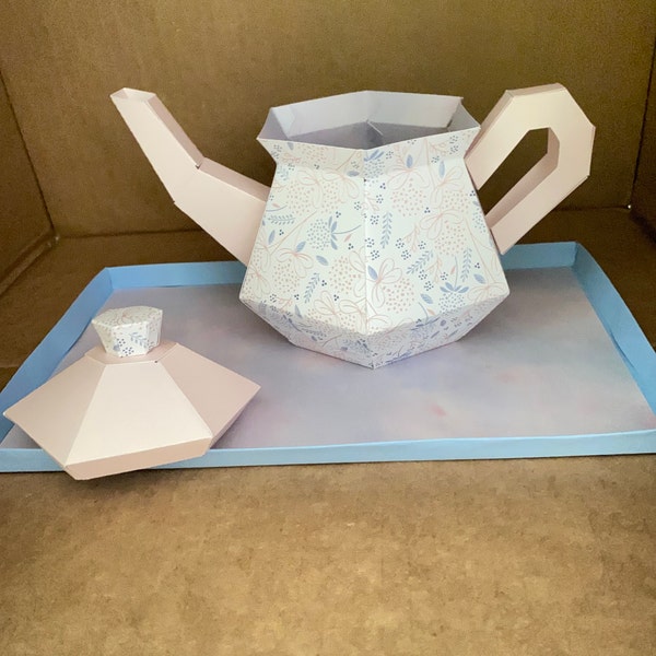 3D Teapot SVG File, 3D Paper Tea Pot SVG Cut File | Tea SVG | 3D Treat ...