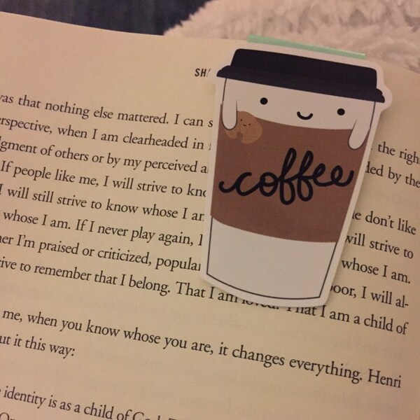 Coffee Paper Cup Magnetic Bookmark (jumbo) - Etsy