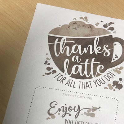 Gift Card Holder PRINTABLE Teacher Gift Teacher Appreciation, Thanks a ...