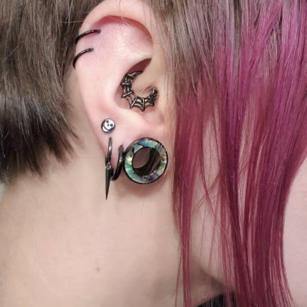 8 Pairs Rainbow Steel Pinchers 0g-14g Tapers Crescents Septum 0g 2g 4g ...