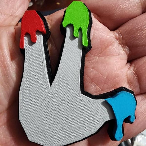 Hand Painted Wearable Gorilla Tag Finger Painter Badge Pin VR Gtag ...