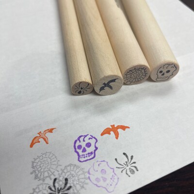 Spooky Sampler Rubber Stamp Set - Etsy
