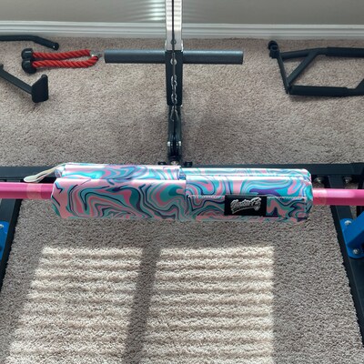 Foam Barbell Pad W/ 4in Built-in Velcro Strap for Cable Machine, Squat ...