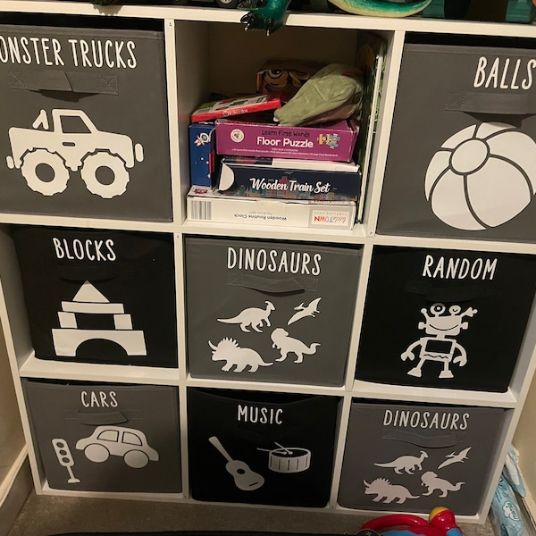 Toy Storage Decals | Toy Labels | Toy Box Stickers | Self-adhesive ...