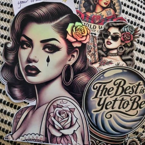 Vintage Bombshell Sticker - Etsy