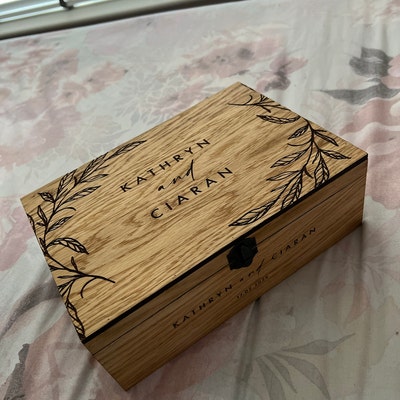 Custom Memory Keepsake Wooden Love Box With Personalization Wedding ...