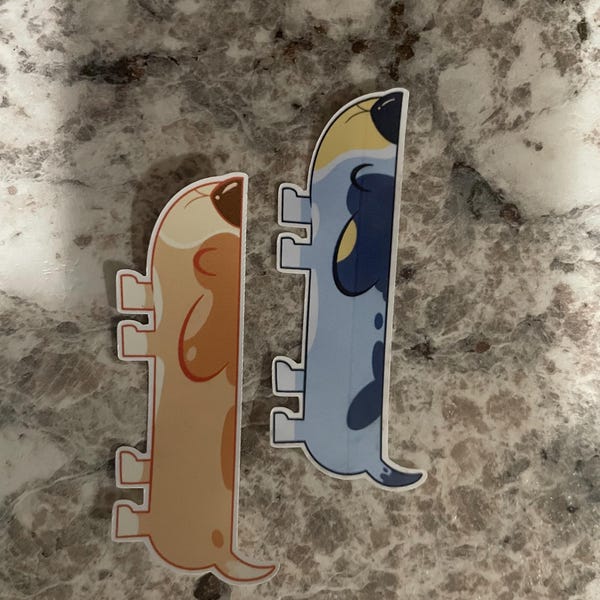 Bluey Long Dog Character Stickers - Etsy