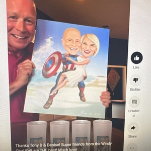 Custom Cartoon Portrait From Your Photo / Personalized Cartoon - Etsy