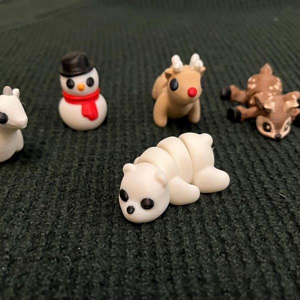 3D Printed Articulated Yeti Toy, Big Foot -flexi Abominable Snowman ...