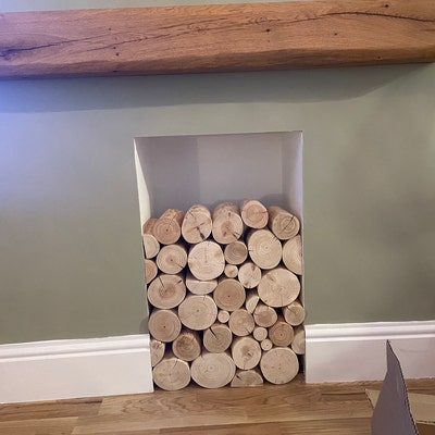 Decorative NATURAL LOGS for an Empty Fireplace or Alcove Natural Wood ...