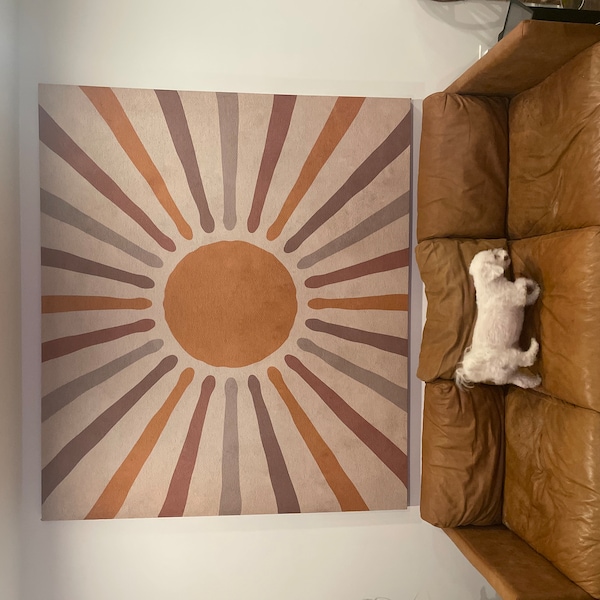 Vintage Sun Tapestry Retro 70s Grunge Minimal Geometric Abstract Art ...