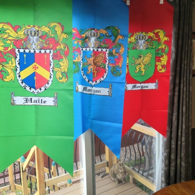 Customizable Big Size Medieval Style Family Pennants - Etsy