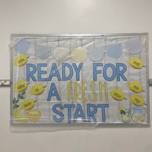 Printable Bulletin Board Display Kit Teacher Bulletin Board Fresh Start ...