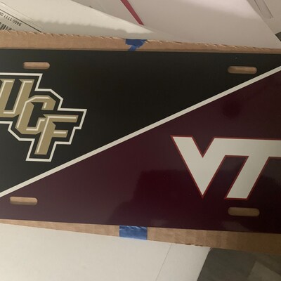 Customized House Divided License Plate Frame, Hockey Team Car License ...