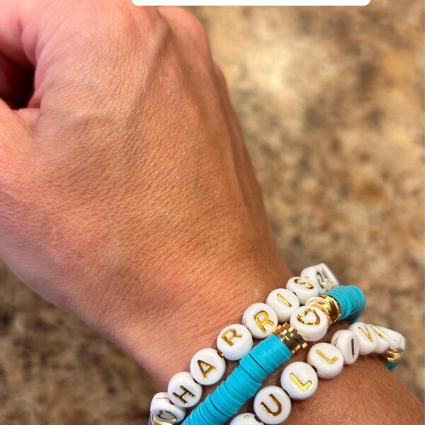 Personalized Name Graduation Bracelet Custom Graduation Beaded Bracelet ...