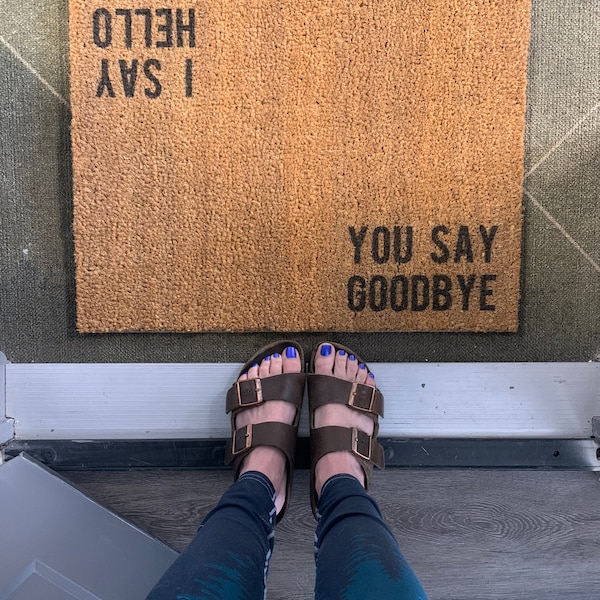 Hello Goodbye Doormat, Hello Doormat, Hello Goodbye Door Mat, Beatles ...