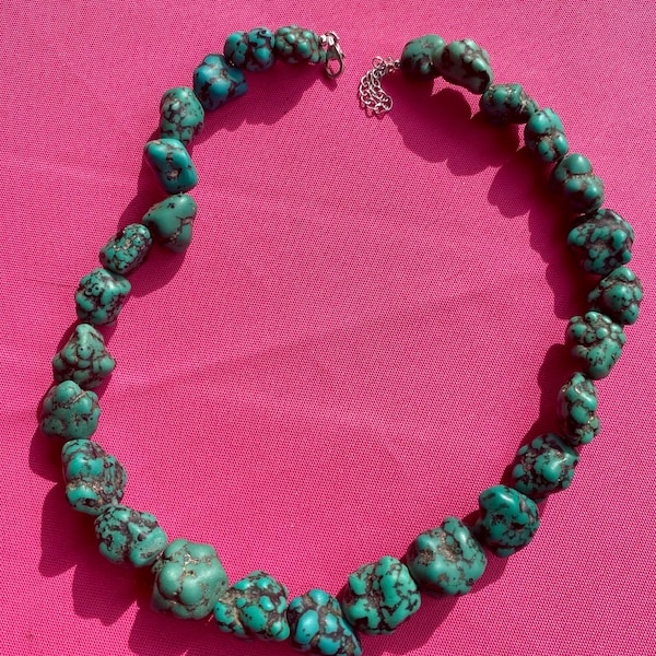 Natural Turquoise Necklace,semi-precious Necklace Gift for Wedding ...