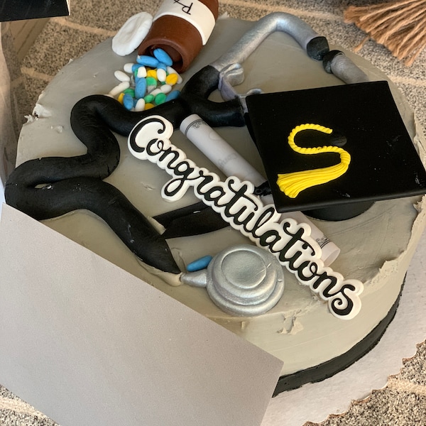 Fondant Medical Cake Topper: Stethoscope Cake Decoration, Doctor ...