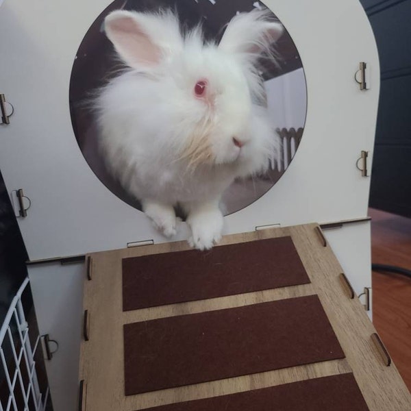 Wooden Rabbit House, Two Storey Rabbit Castle, Modern Rabbit Furniture ...