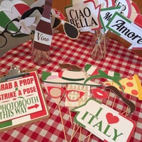 35 Italian Photo Booth Props Italy Themed Party Props Love - Etsy Australia