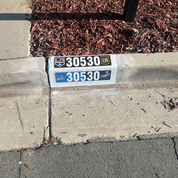 Curb-n-sign® Your Favorite Sports Teams Custom Curb Address Numbers ...