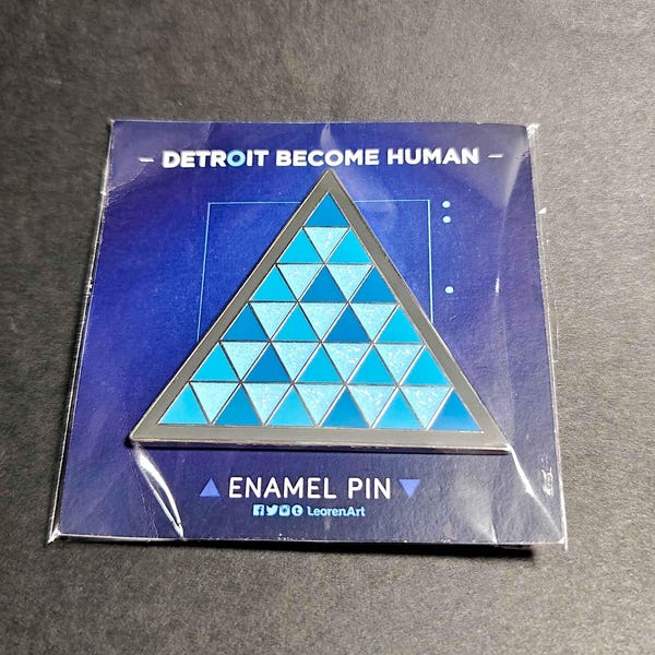 Detroit Become Human - Big Hard Enamel Pin + Glitter - Etsy