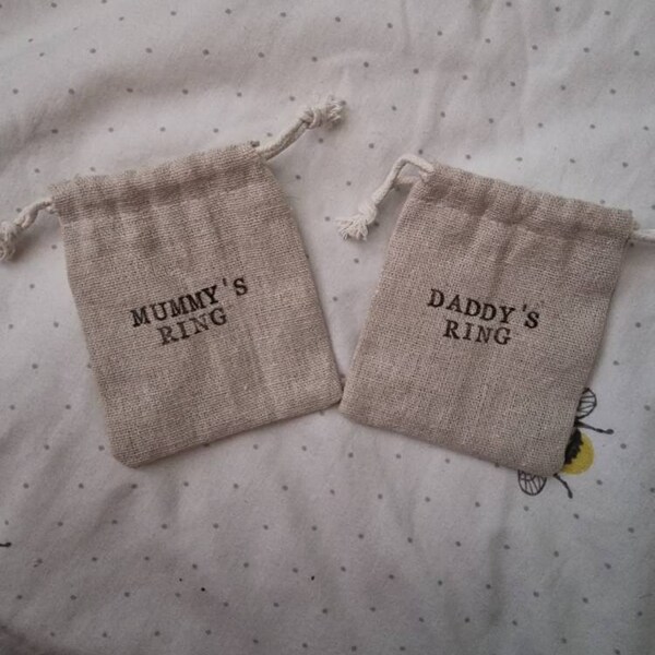 Personalised Organic Cotton Gift Bag Bridesmaid Gift, Wedding Favour ...