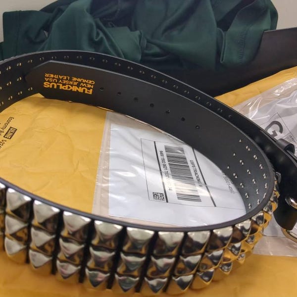 Pyramid Studded Leather Belt: UK Punk Rock Style - Etsy