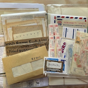 Vintage Registered Postage Mail Labels. - Etsy