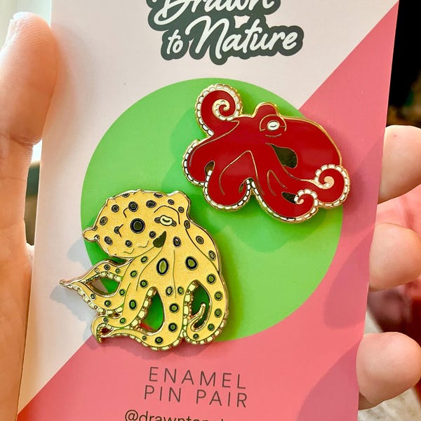 Shark & Ray Pin Pair - Whale Shark and Manta Ray - Set of Enamel Pins ...