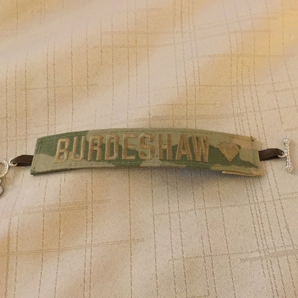 Military Name Tape Bracelet- W/ Heart!! (any Branch!) Army Navy Air ...