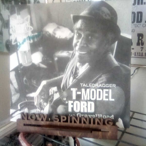 Now Spinning Vinyl Record Stand | LP | Wooden Tabletop Record Display ...