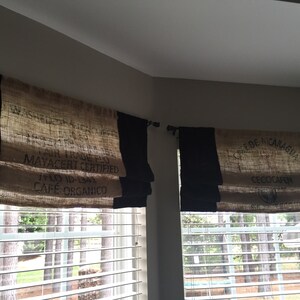 Custom Relaxed Roman Shade From Burlap With Banding - Etsy