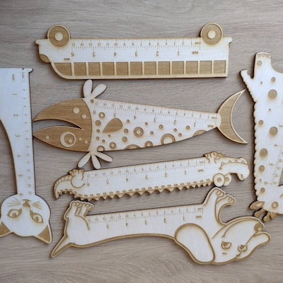 Ruler Templates Set for Laser Cut Files Cnc Router Plans Centimeters ...