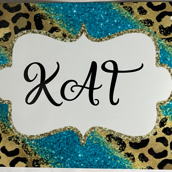 Monogram Leopard License Plate Design, Sublimation License Plate ...
