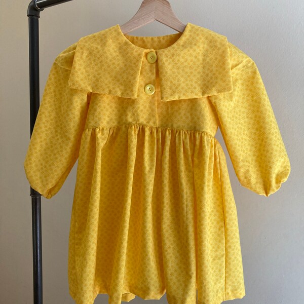 MEADOW Dress, Vintage Oversized Sailor Collar Dress, PDF Sewing Pattern ...