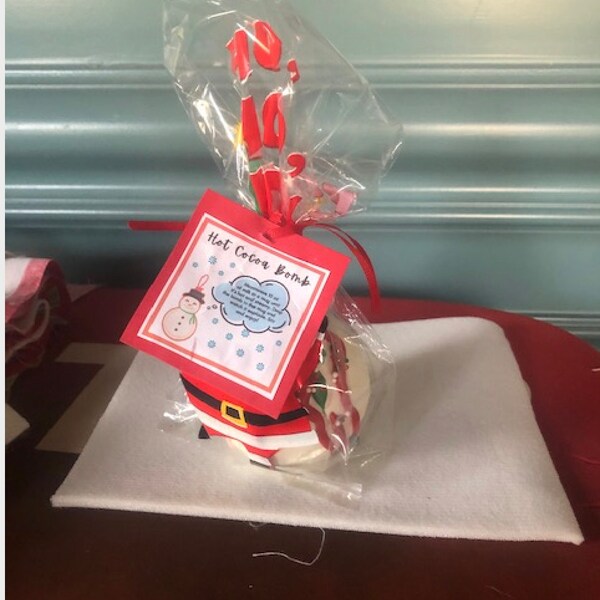 Snowman Hot Chocolate Bomb Tag - Etsy